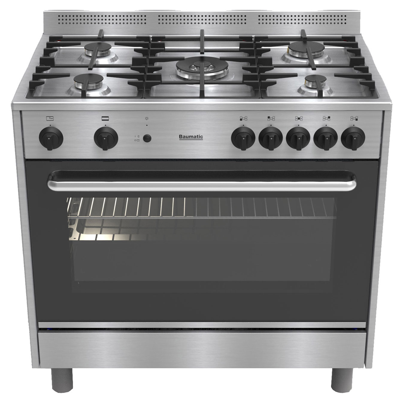 Baumatic BC190.2TCSS 90cm Gas Cooker in Stainless Steel, FSD Single Cavilty