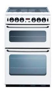 New World 500tsidl Whi 50cm Newhome Twin Cavity Gas Cooker In White Gl ...