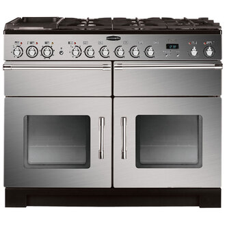 Rangemaster 86440 110cm Excel Dual Fuel Range Cooker In S Steel Chrome ...