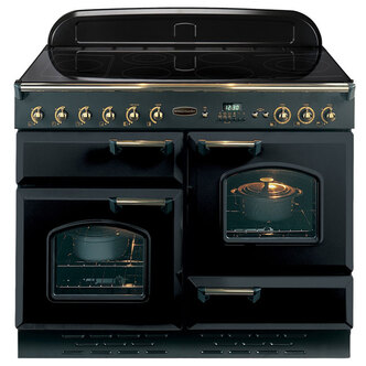 Rangemaster 87570 110cm Classic Induction Range Cooker Black Brass ...