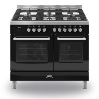 Britannia Rc10tgqlk 100cm Q Line Dual Fuel Twin Oven Range Cooker Blac ...