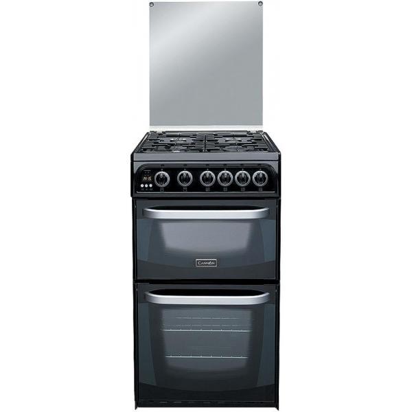 Cannon CH50GCIK 50cm Single Twin Cavity Gas Cooker in Black, Glass Lid