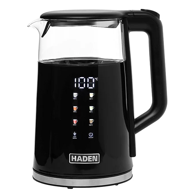 Haden 212931 Temperature Controlled Touch Screen Kettle - Black