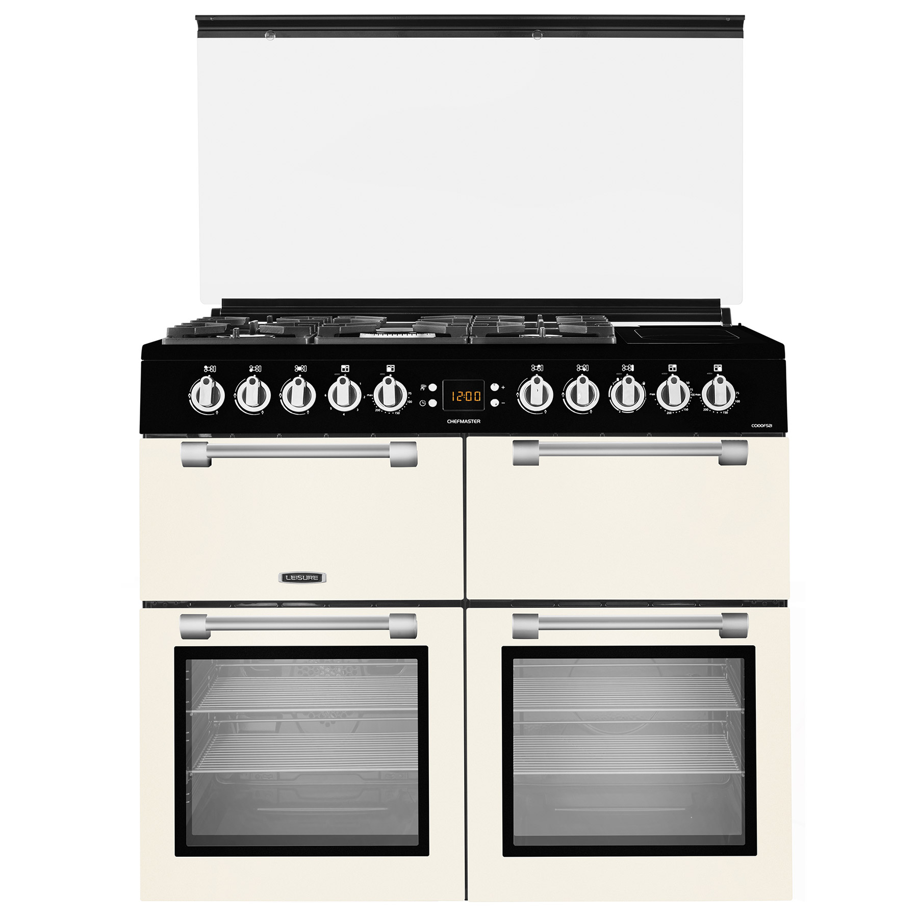 Leisure CC100F521C 100cm Wide Chefmaster Dual Fuel Range Cooker in Cream