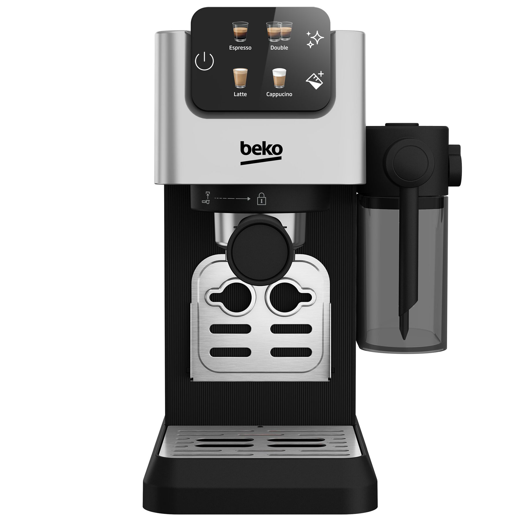 Beko CEP5304X Semi Automatic Espresso Coffee Machine - Integrated Milk Jug