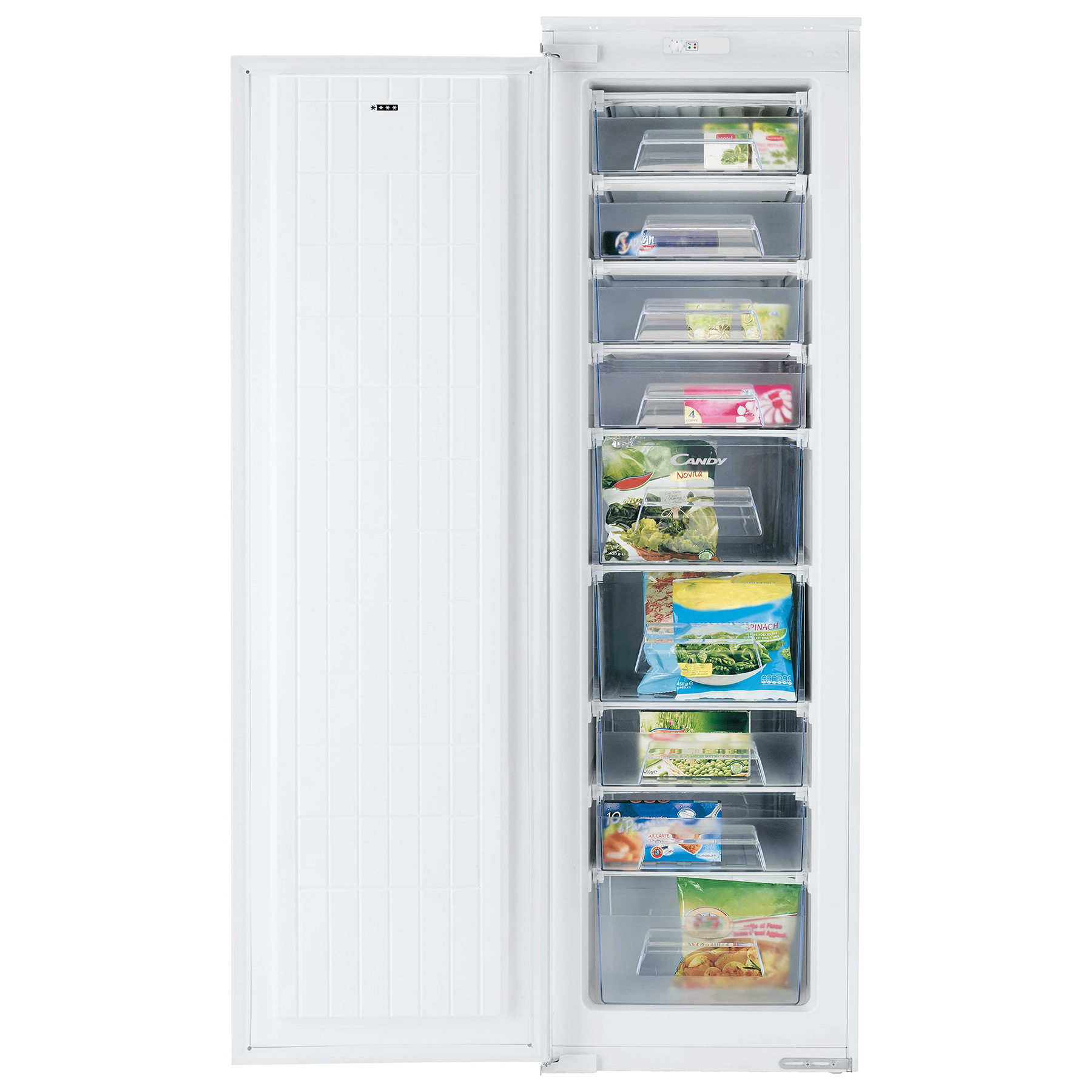 Candy CFFO3550EKN 177cm High Integrated Upright Freezer 54cm Wide