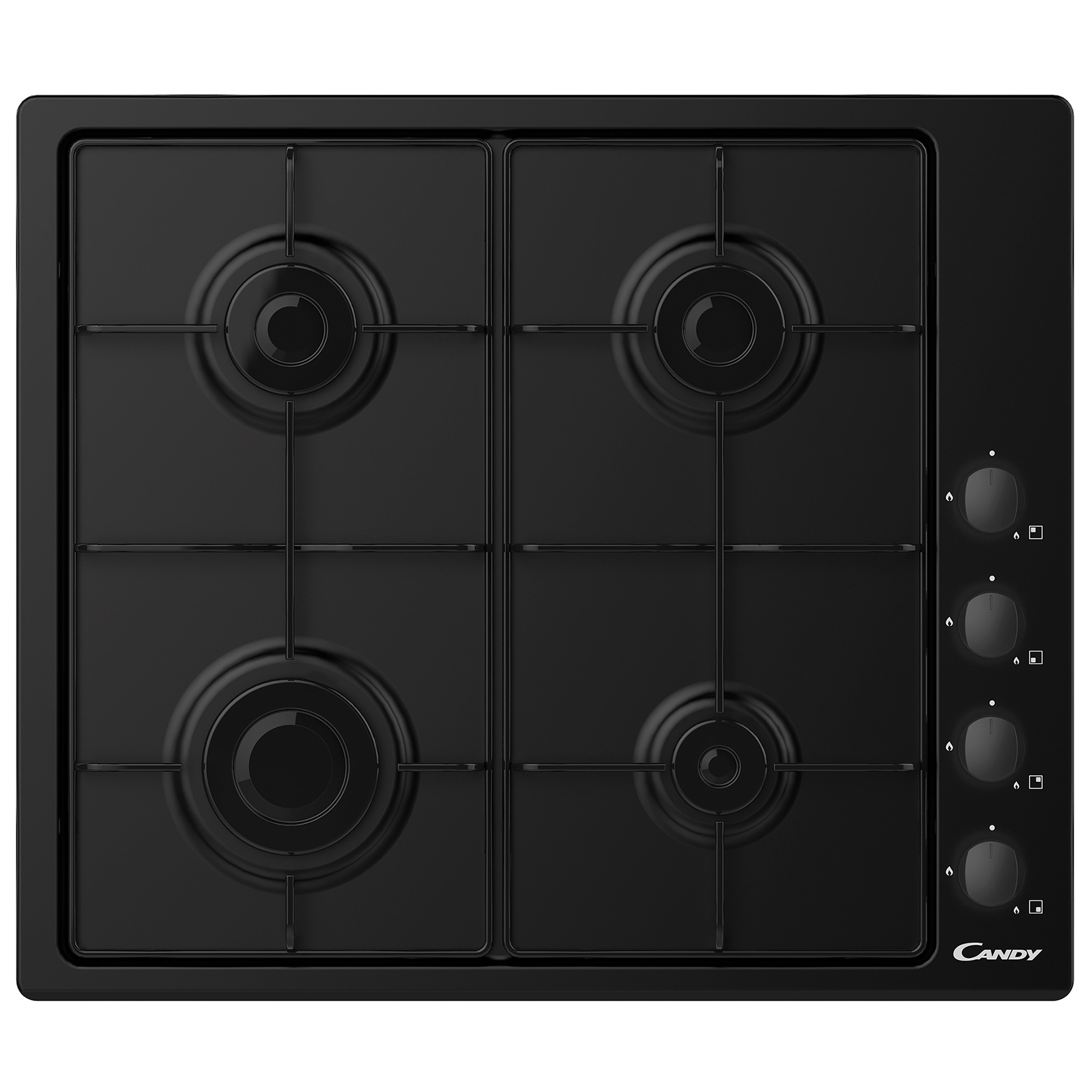 Candy CHW6LBB 60cm 4 Burner Gas Hob in Black