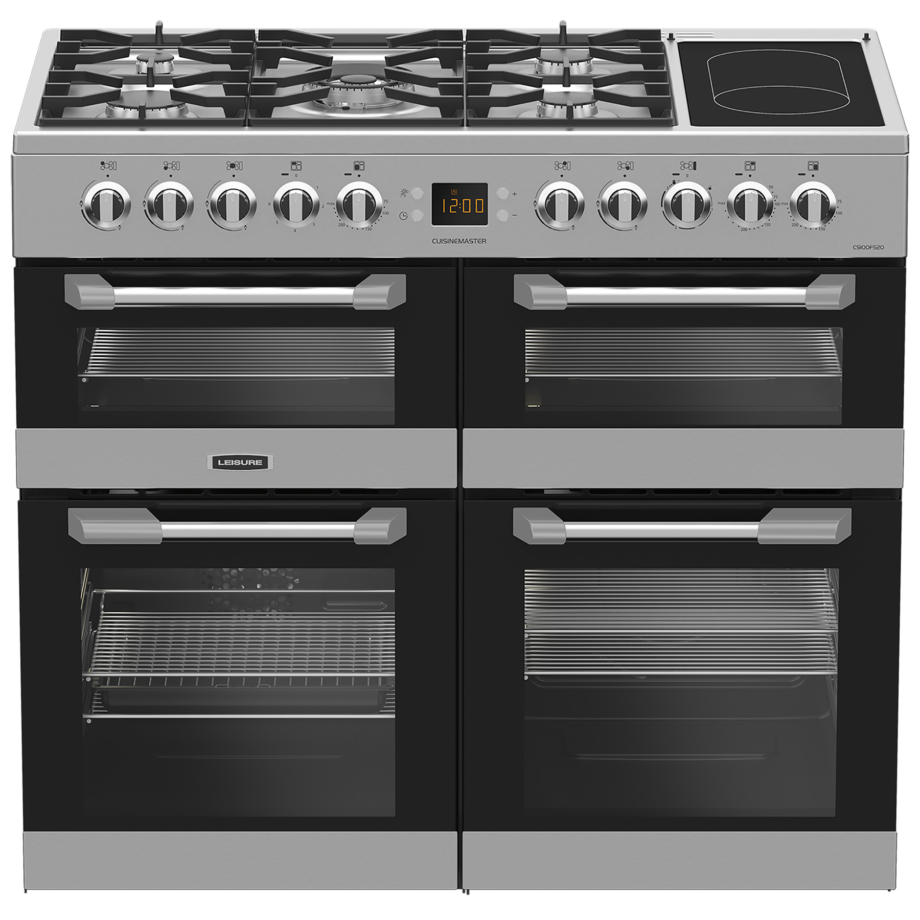 Leisure CS100F520X 100cm Wide Cuisinemaster Dual Fuel Range Cooker in ...