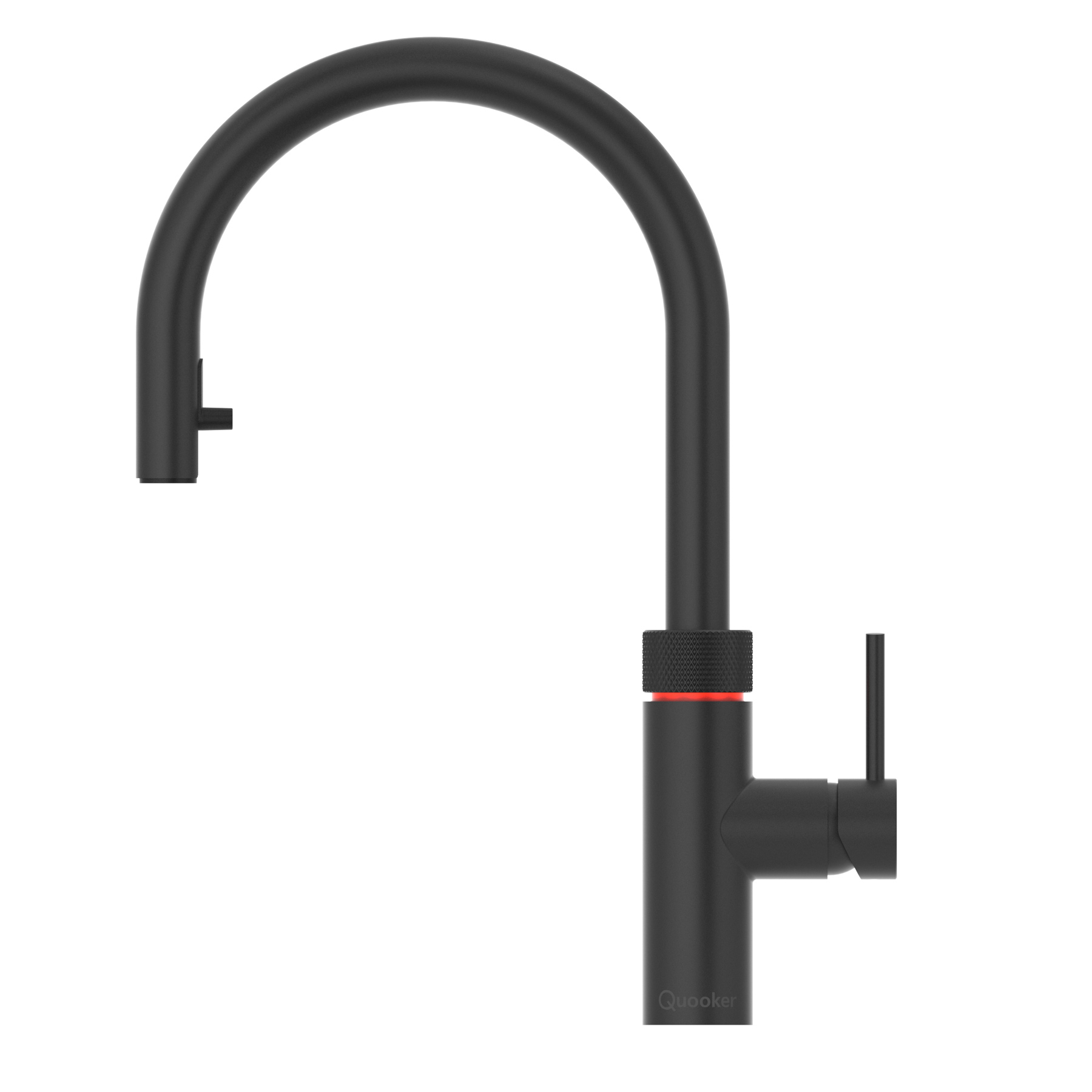 Quooker FXRBLK Flex Round Spout Boiling Water Tap with Flexible Pull ...