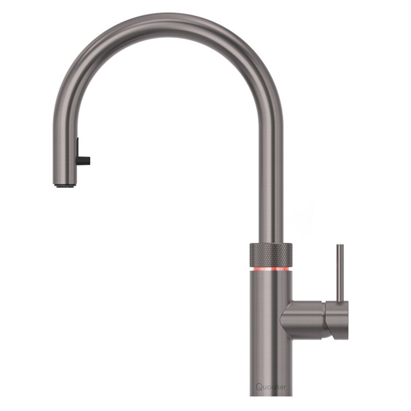 Quooker FXRGME Flex Round Spout Boiling Water Tap with Flexible Pull ...