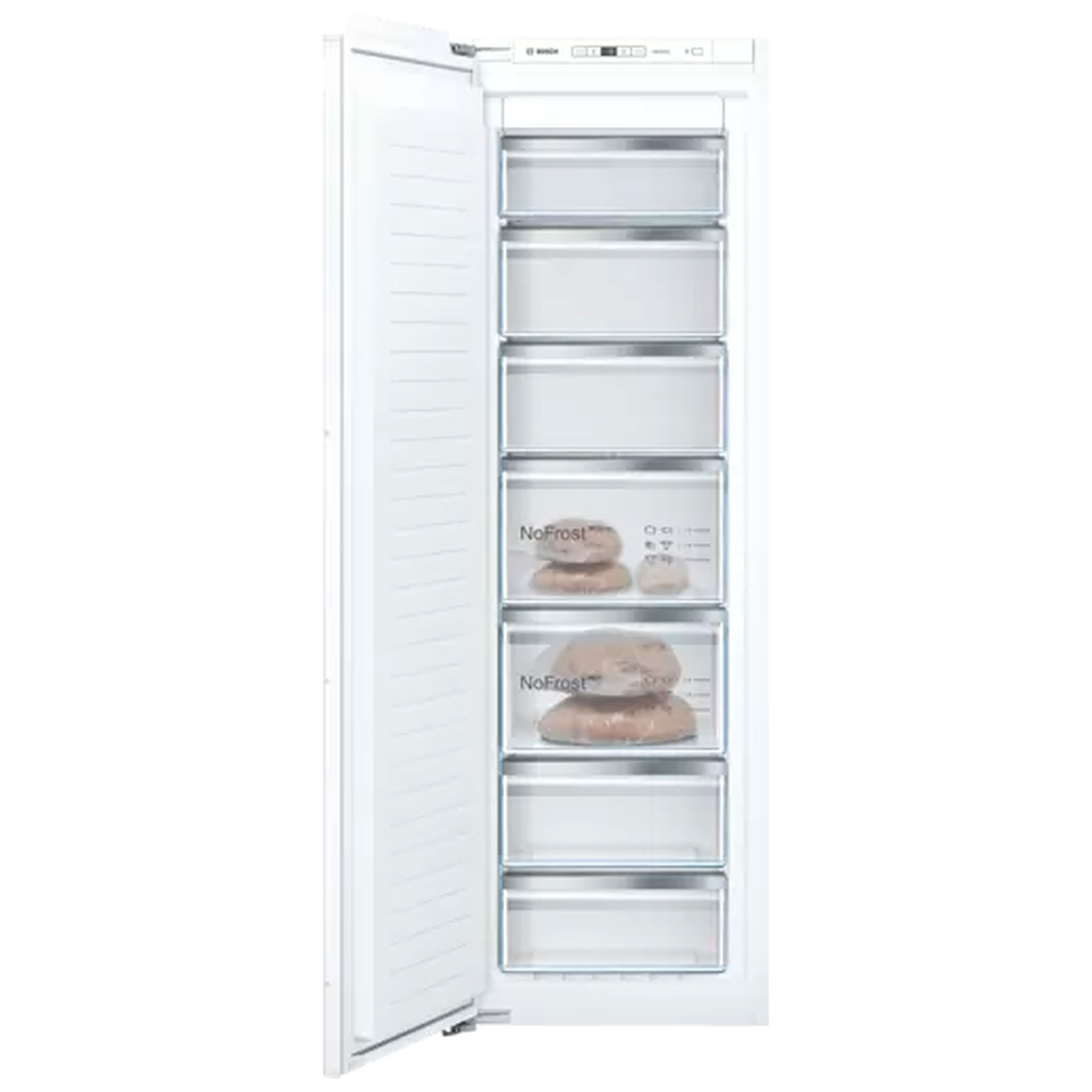 Bosch GIN81VEE0G Series 4 177cm High Integrated Upright Freezer Frost ...