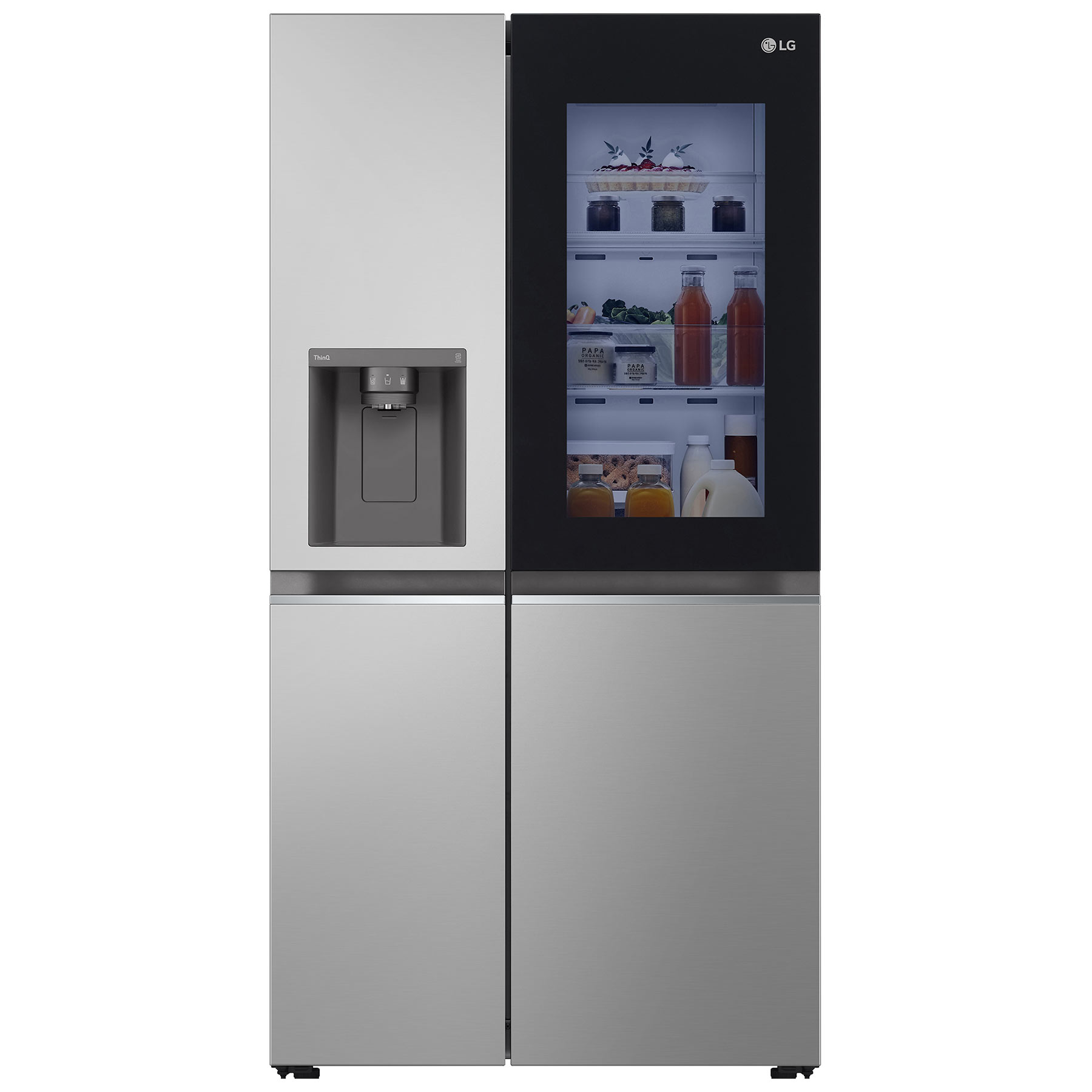 LG GSGV81PYLL InstaView American Fridge Freezer in Prime Silver with ...