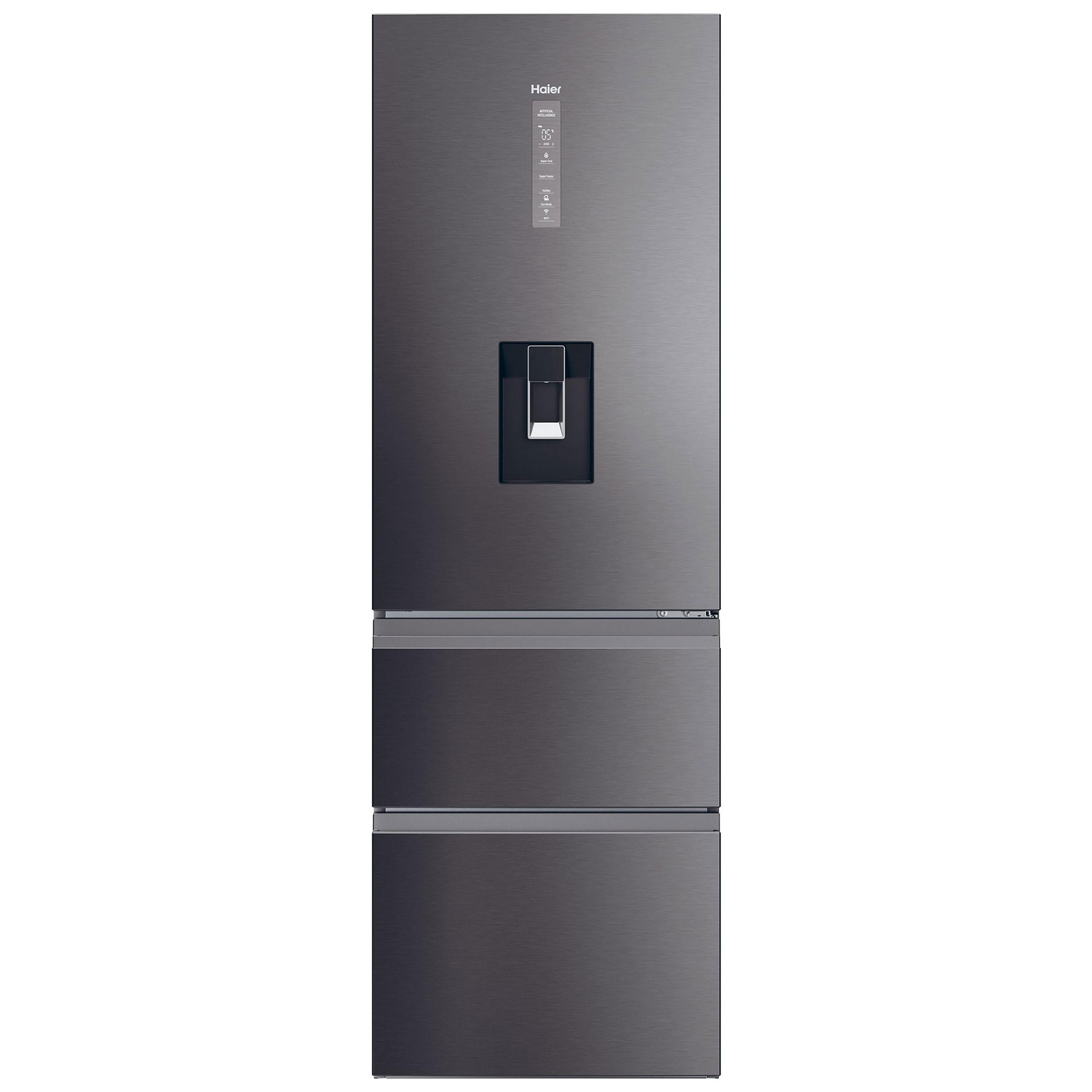 Haier HTW5618EWMP 185cm High 60/40 Frost Free Fridge Freezer in Dark ...