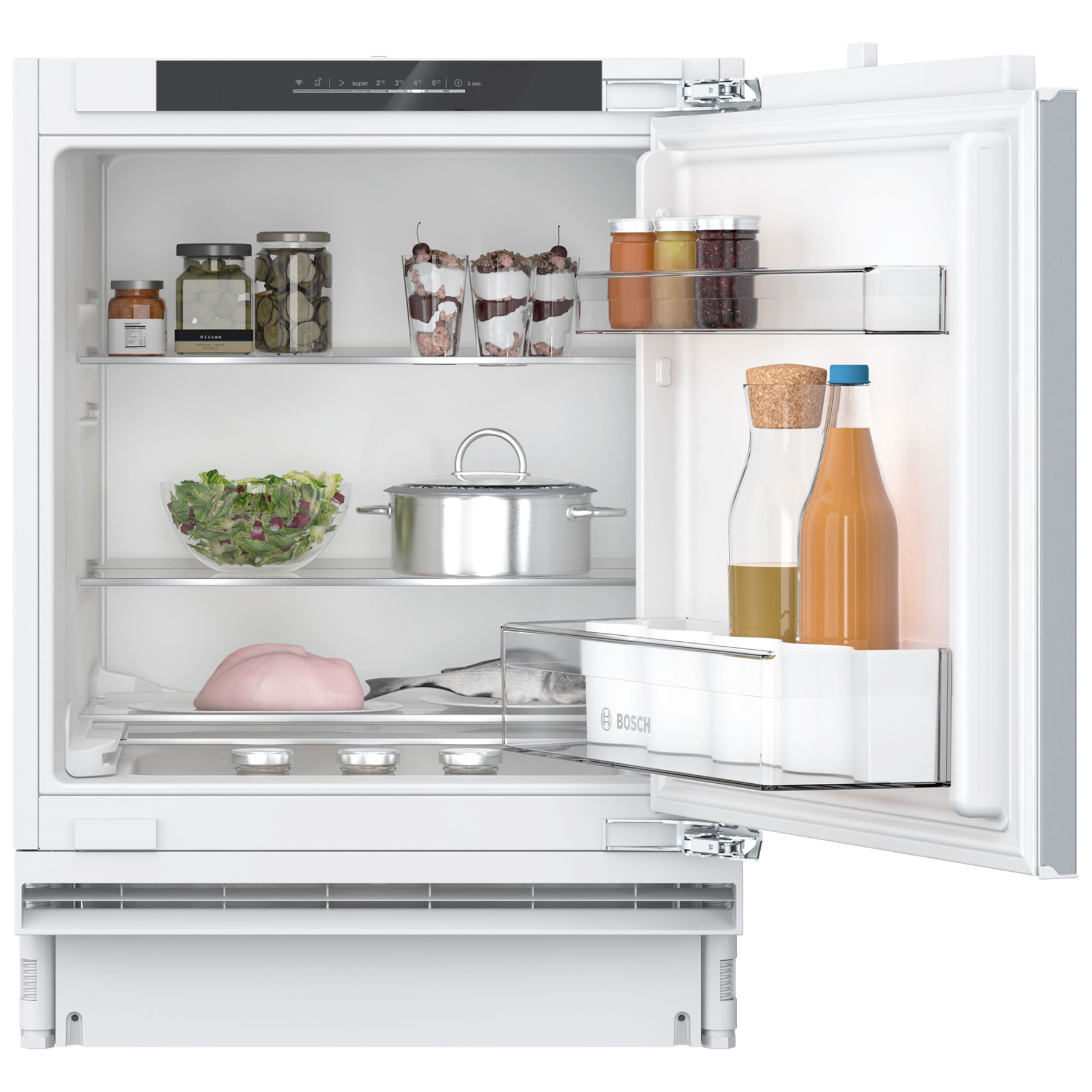 Bosch KUR21VFE0G Series 4 88cm High Integrated Undercounter Fridge 60cm ...
