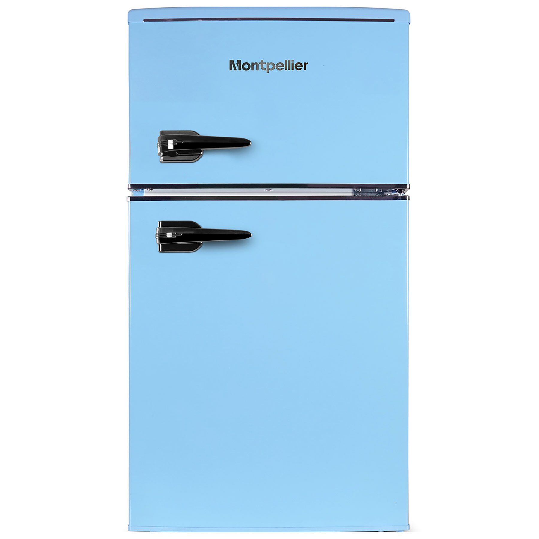 Montpellier MAB2035EPB 87cm High 80/20 Fridge Freezer in Pastel Blue ...