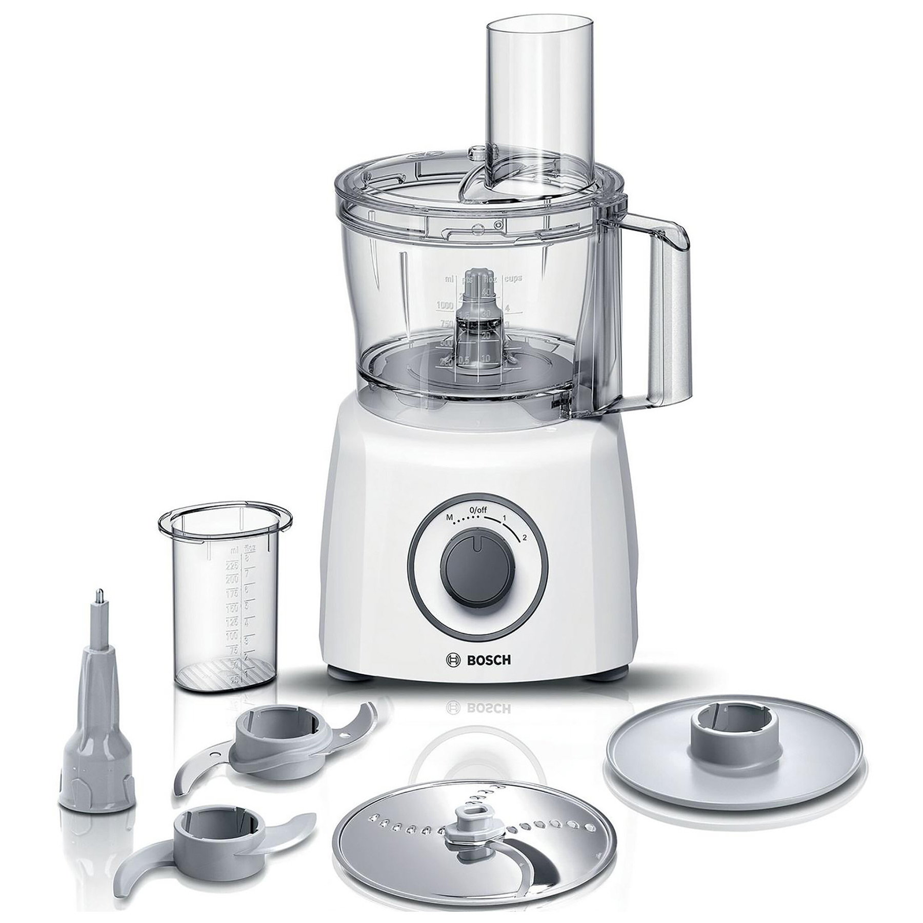 Bosch MCM3100WGB Compact Food Processor in White 700W