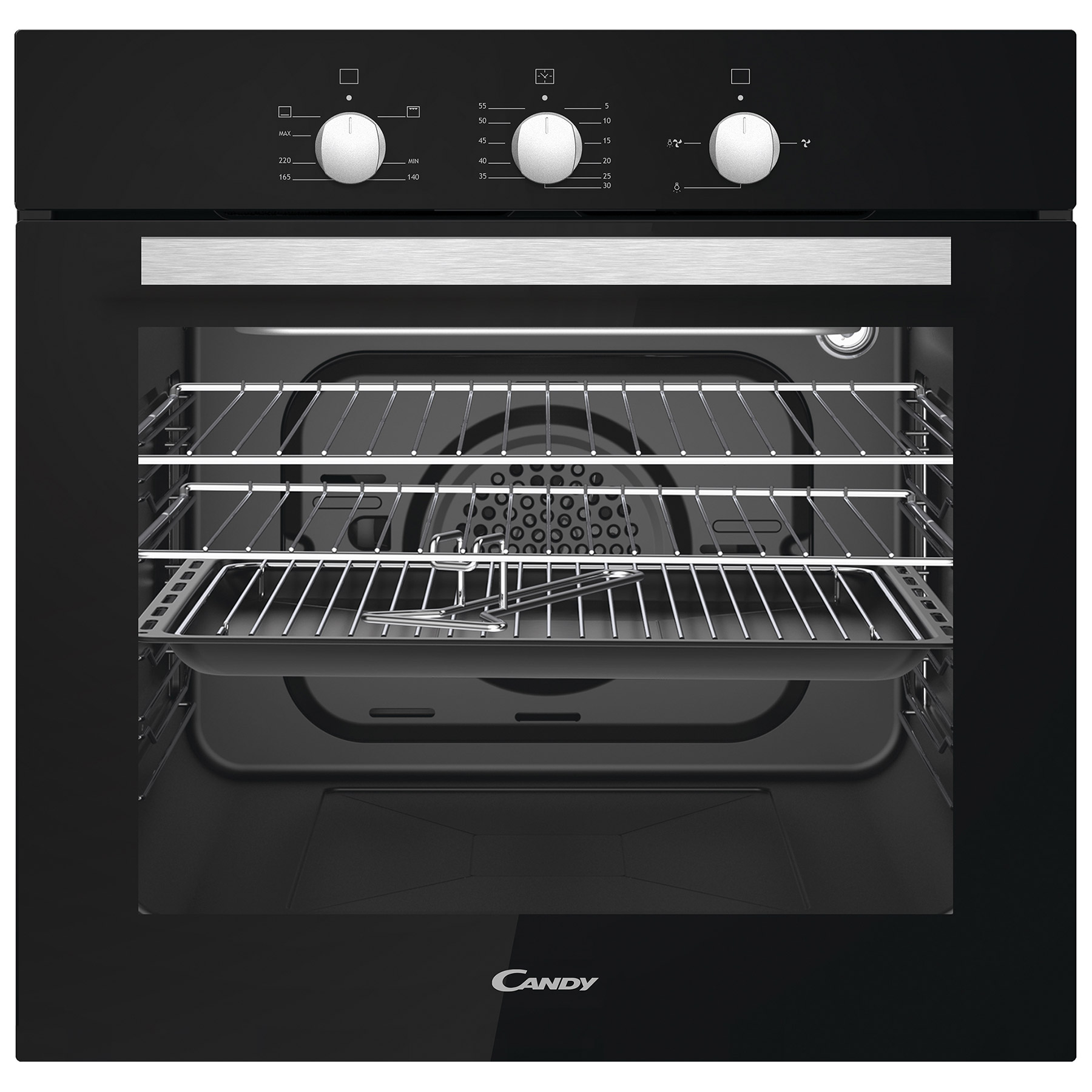 Candy OCGF12B 60cm Gas Single Oven in Black 54L A+ Rated