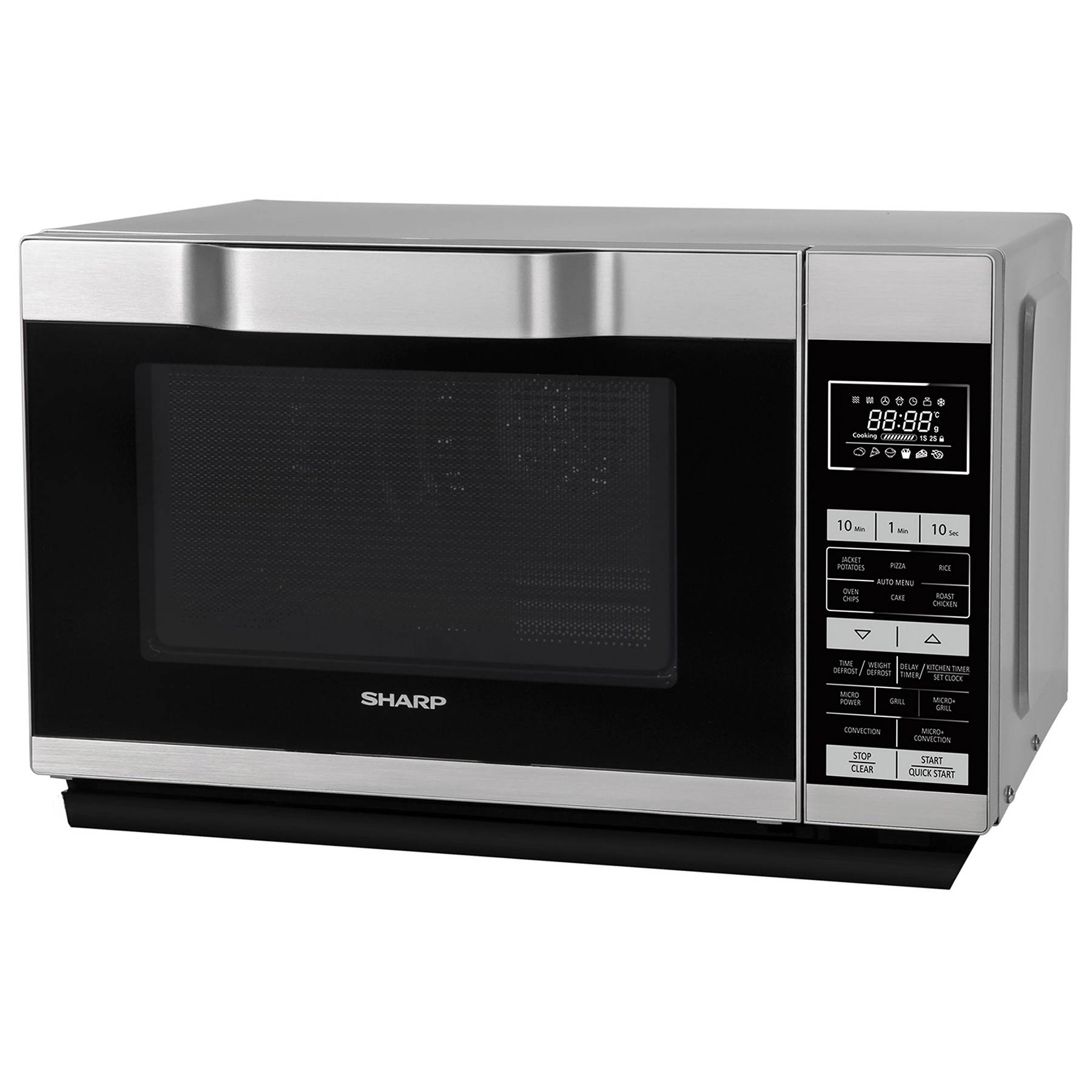 Sharp R861SLM Combination Microwave Oven in Black/Silver 25L 900W