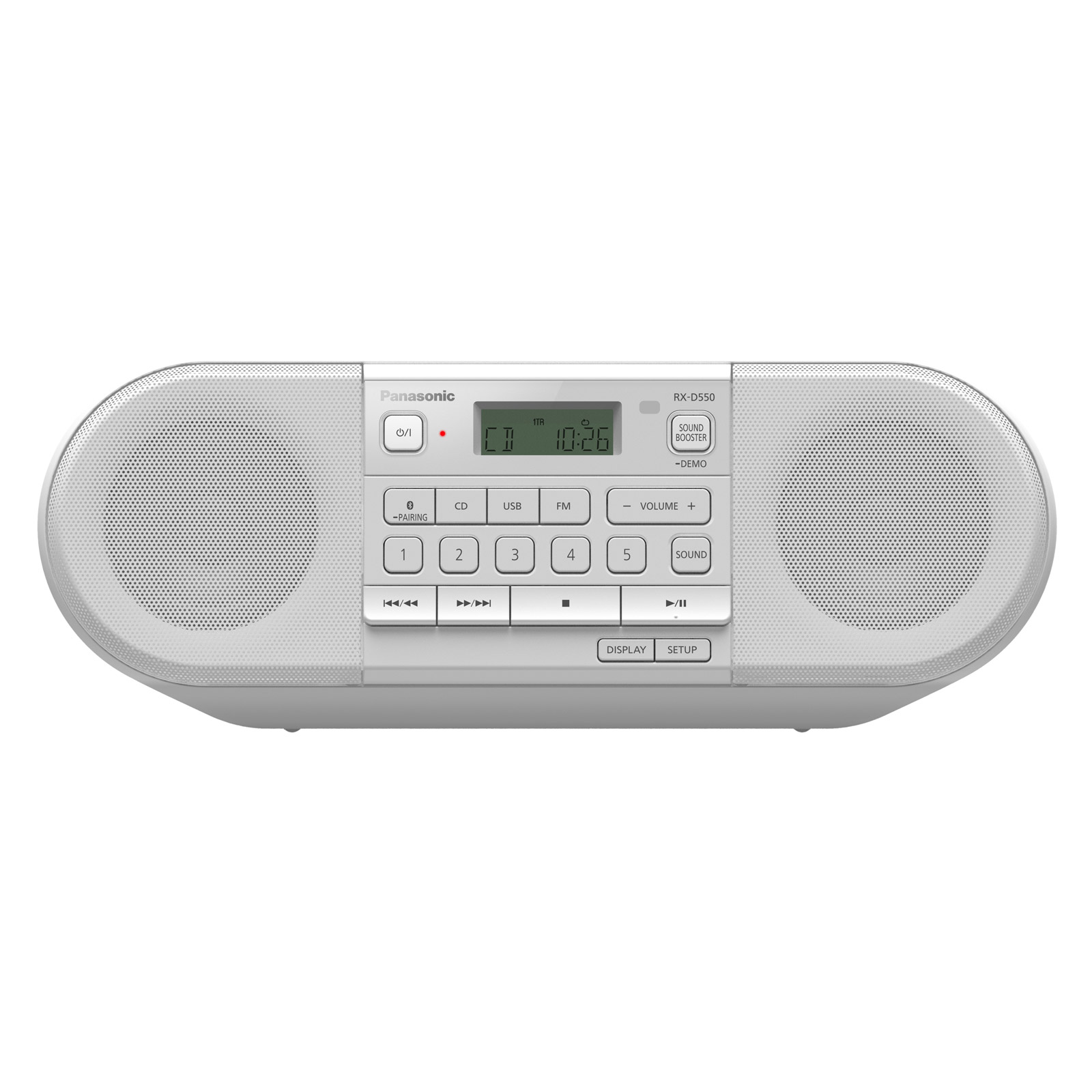 Panasonic RX-D550E-W Portable Stereo CD System in White FM Bluetooth & USB
