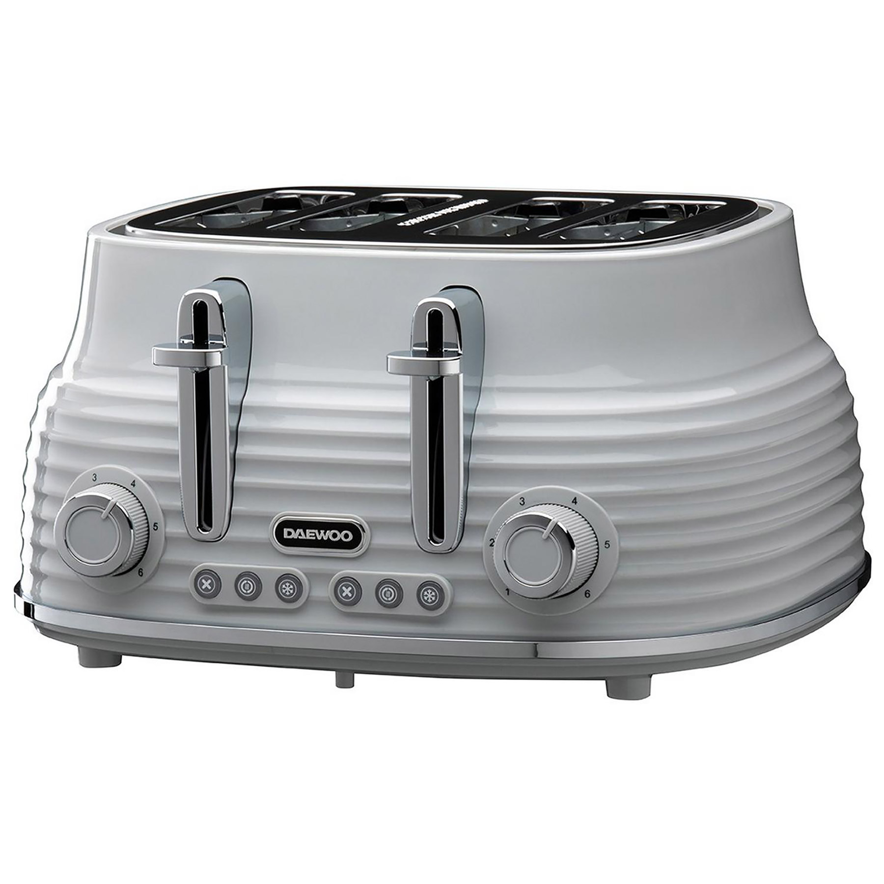 Daewoo SDA2484GE Sienna 4 Slice Toaster in Grey