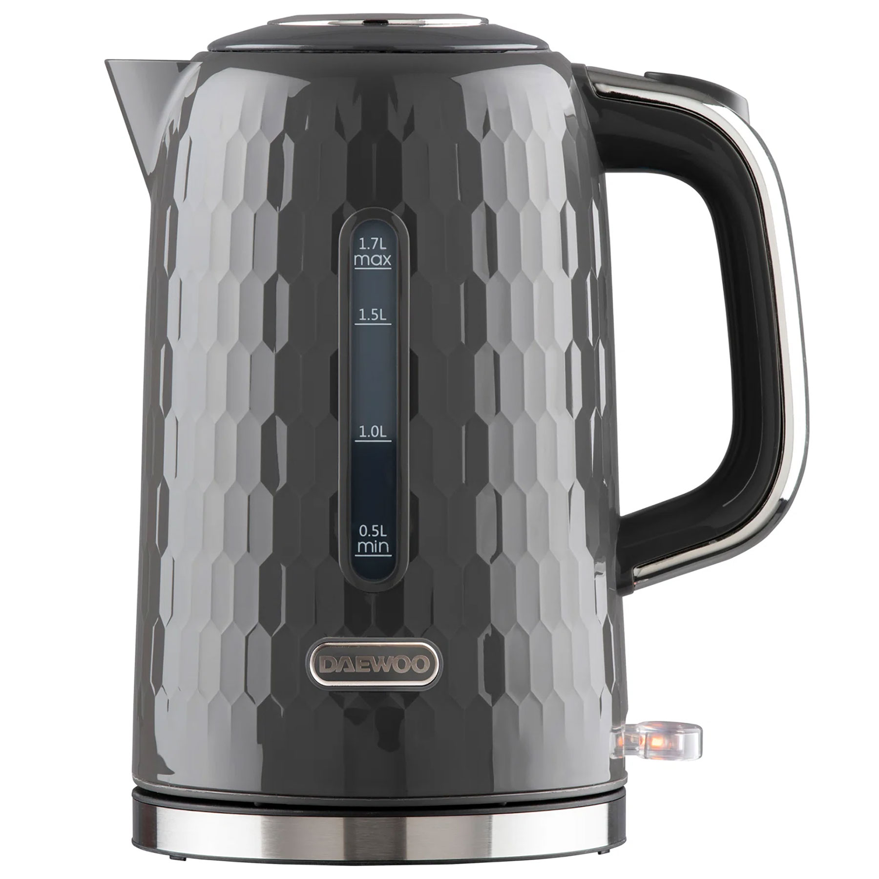 Daewoo SDA2601GE Honeycomb Cordless Jug Kettle in Grey - 1.7L 3kW