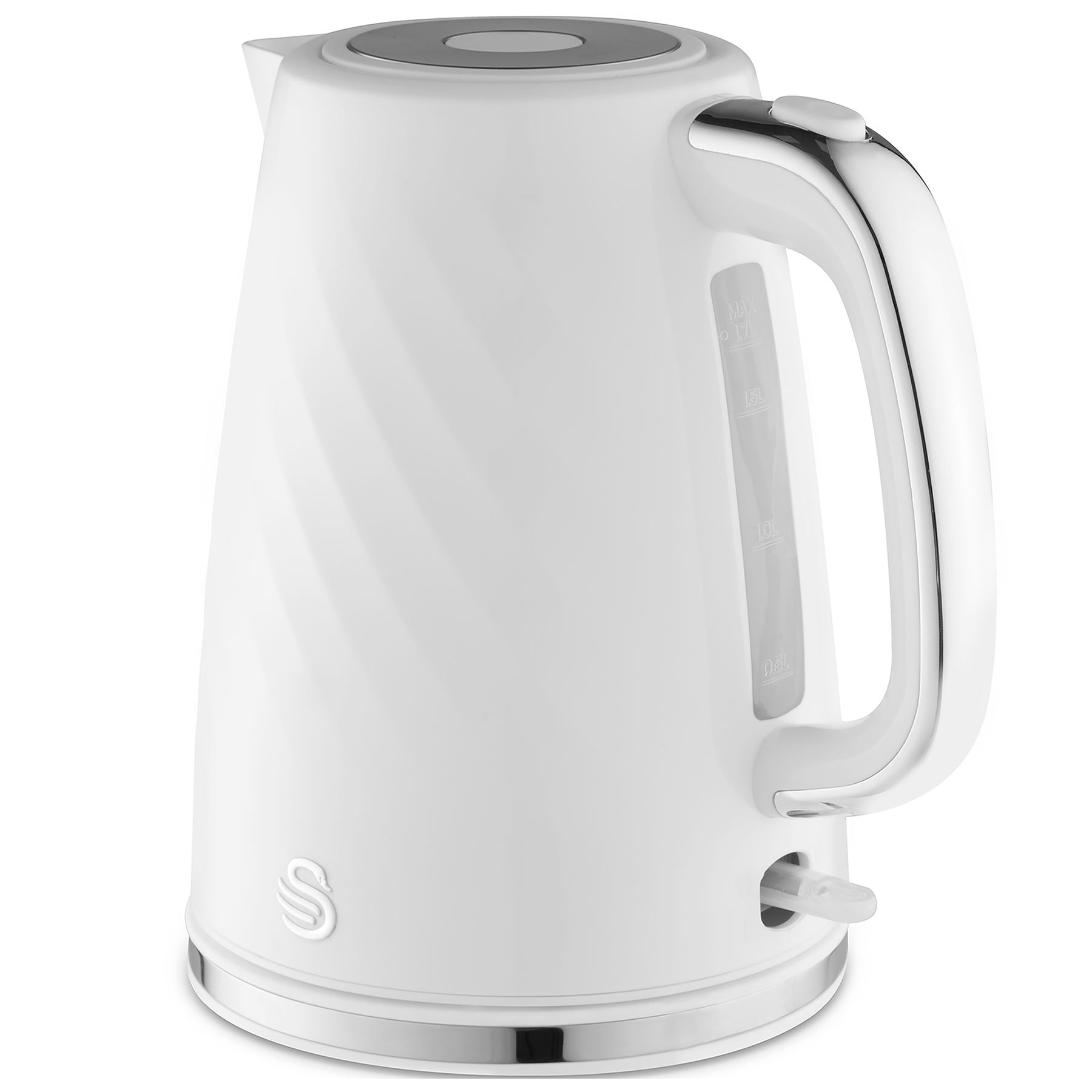 Swan SK14611WHT Windsor Textured Kettle in White - 1.7L 3kW Rapid Boil