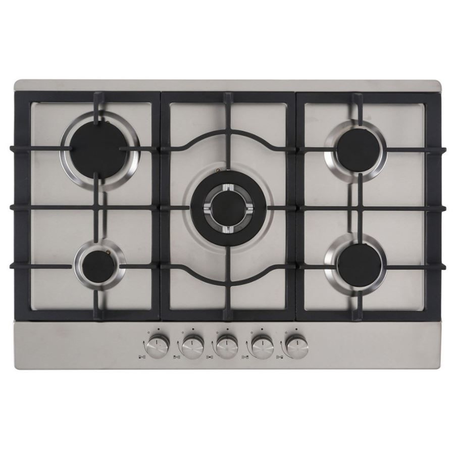Culina UBGHC701S 75cm 5 Burner Gas Hob in Stainless Steel Wok Burner